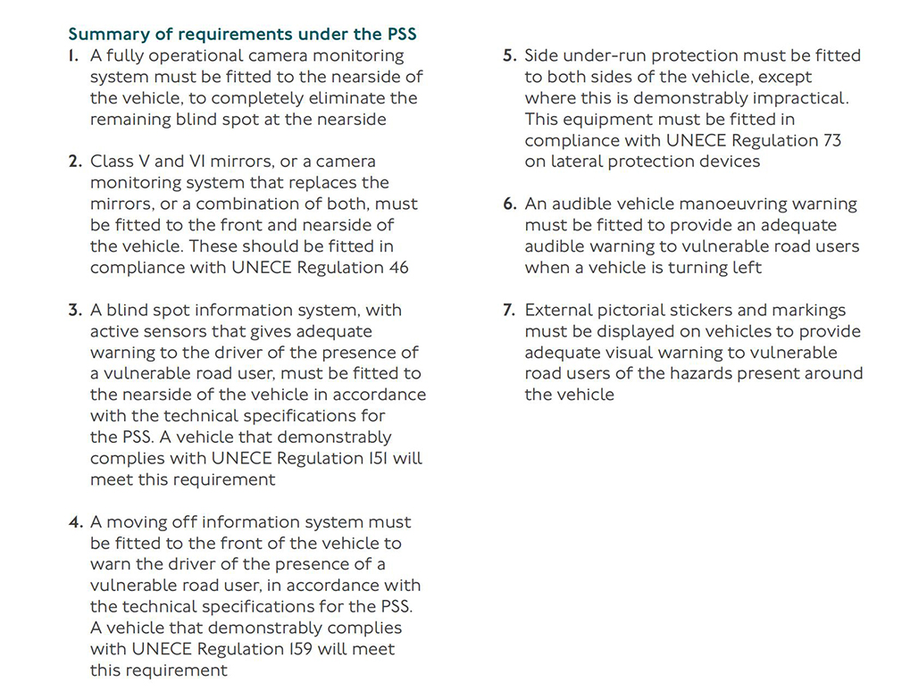 China Direct Vision Standard DVS 2024 Compliance with UK Manufacturer ...